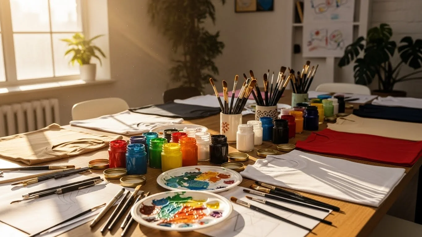 How to Use Fabric Paint to Design Custom Tees - craftedwizard.com