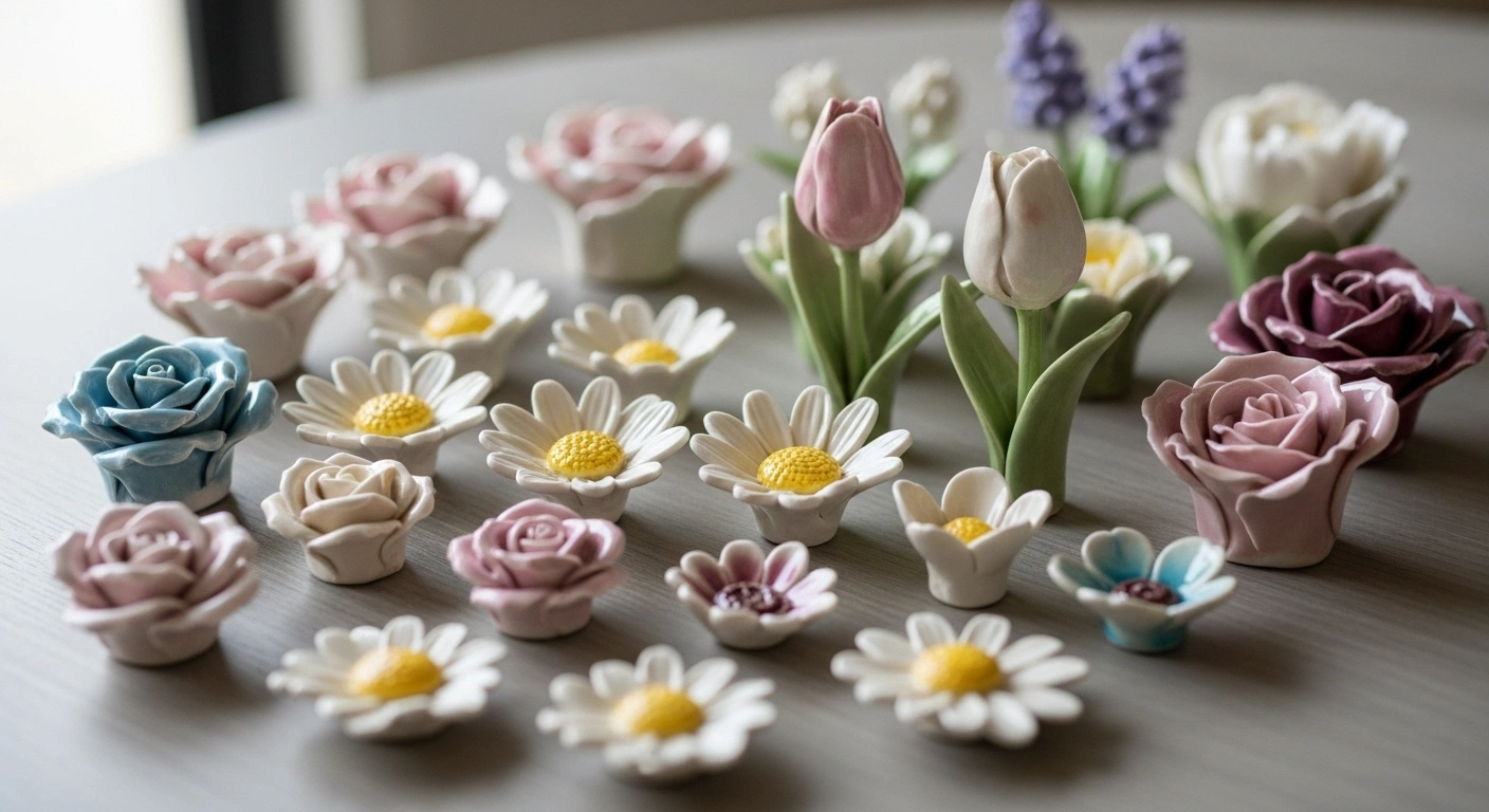 26 Ceramic Flower Clay Crafts That Look Real - craftedwizard.com