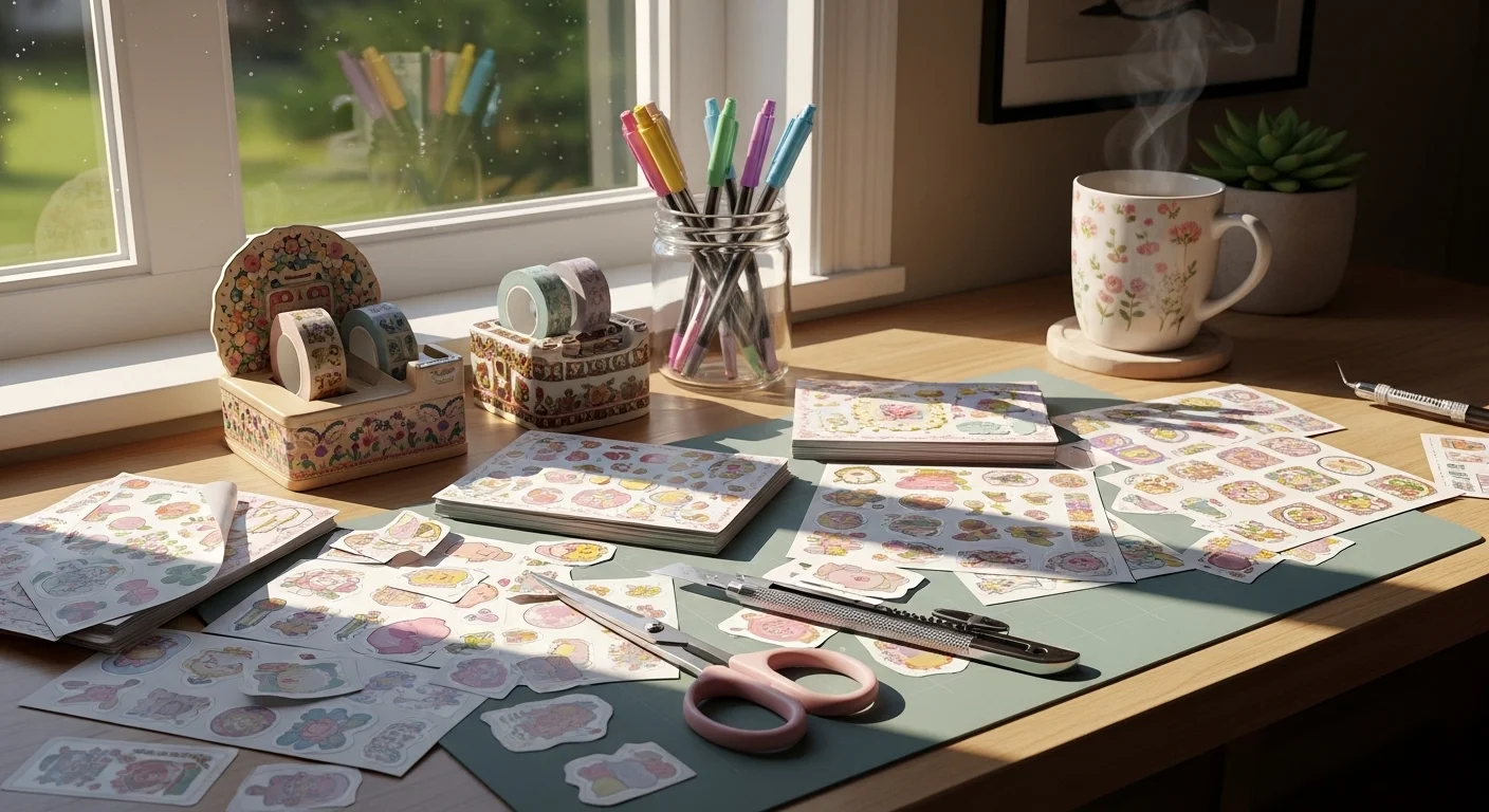 How to Cut Aesthetic Stickers by Hand Without Mistakes - craftedwizard.com